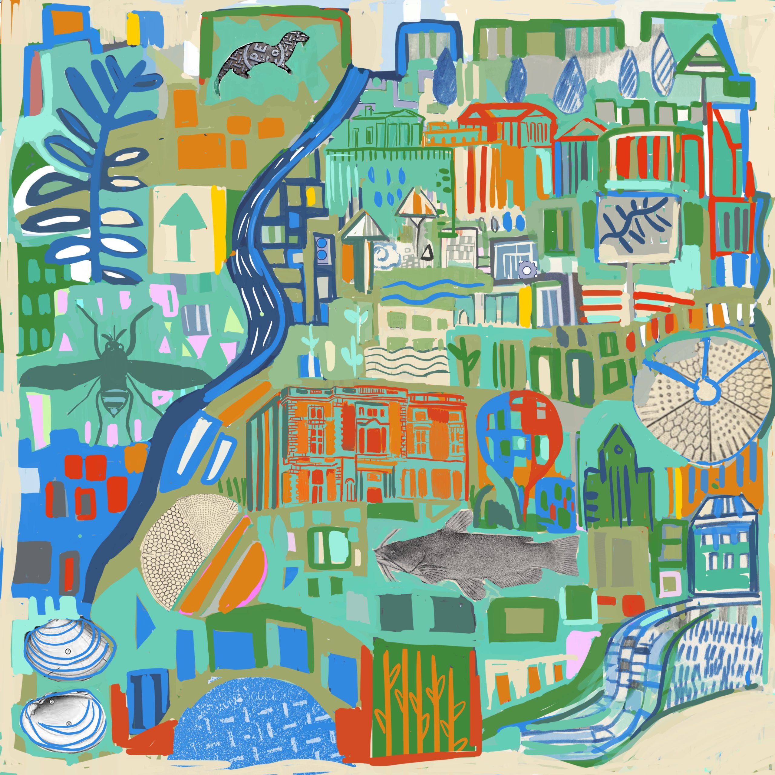 Mural Brings Watershed Daydreams to Life – The Academy of Natural Sciences